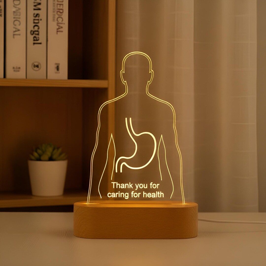 Custom LED Night Light – Human Silhouette With “thank You for Caring ...