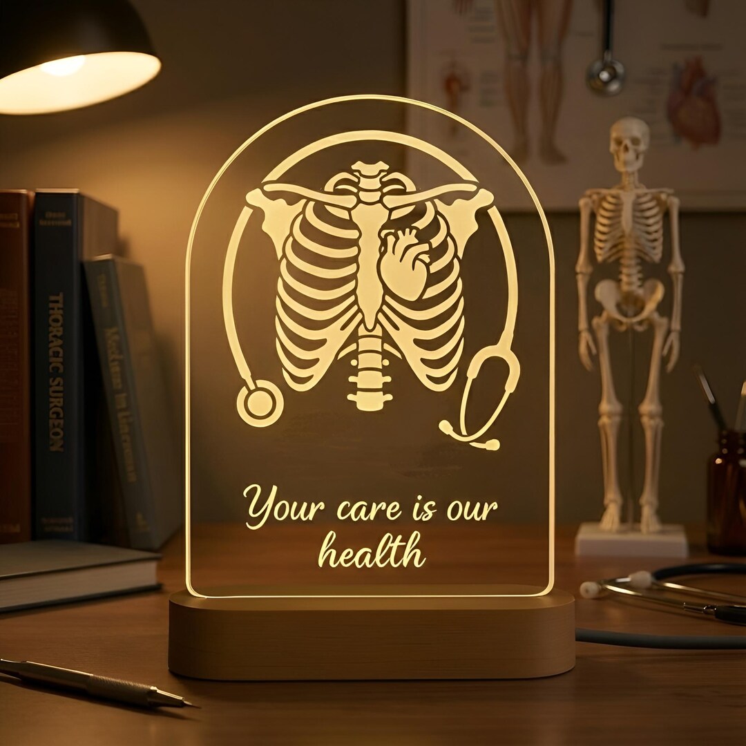 Personalized Doctor LED Night Light - Gift for Thoracic Surgeon ...