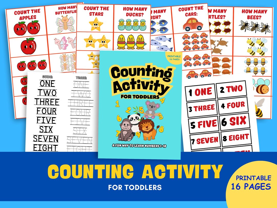 Counting Activity for Toddlers, Math for Beginners - Etsy Canada