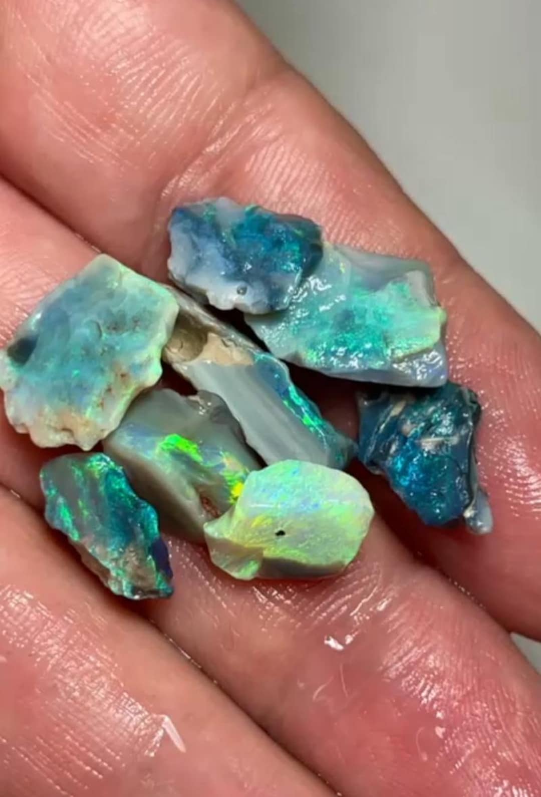 Bright Dark Seam Lightning Ridge Rough Opals. Natural Australian Opal ...