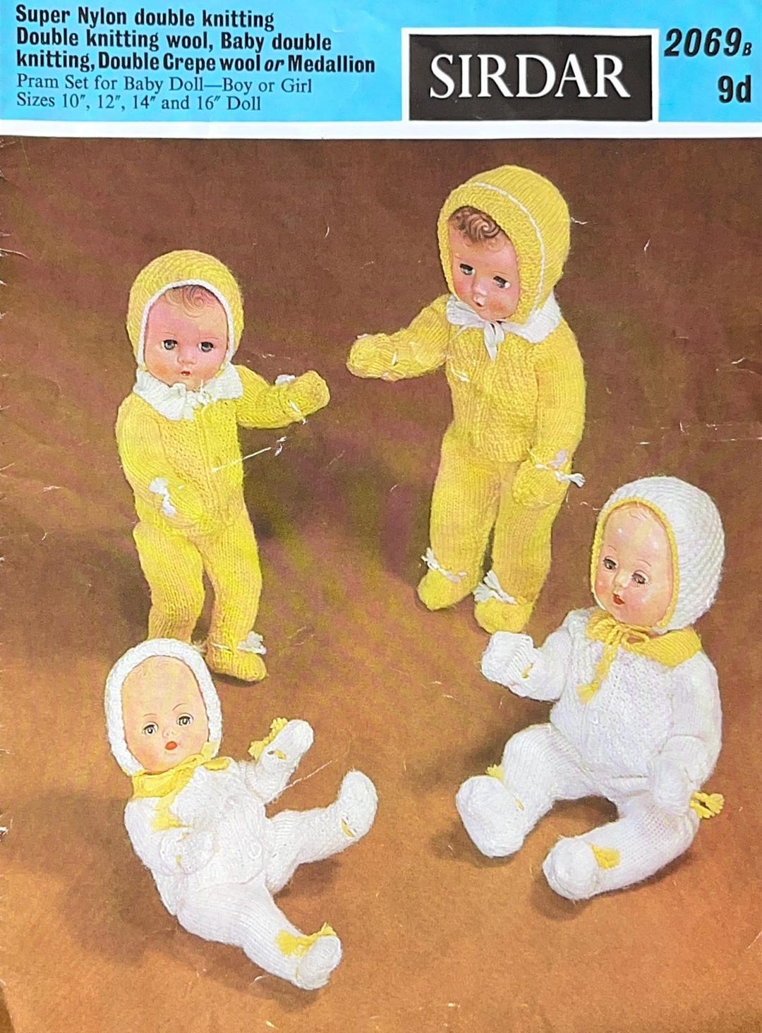 Vintage Pram Set Knitting Pattern for Baby Doll - Etsy