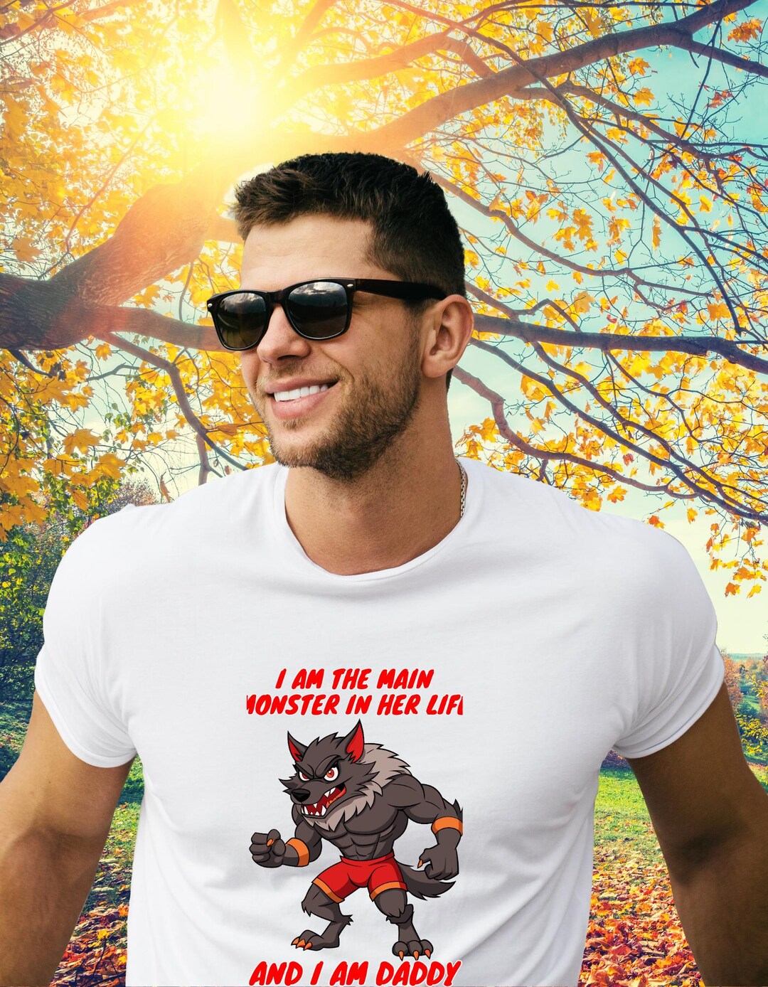 Scary Monster Wolf Dad PNG, Halloween Family Shirt Design (digital ...