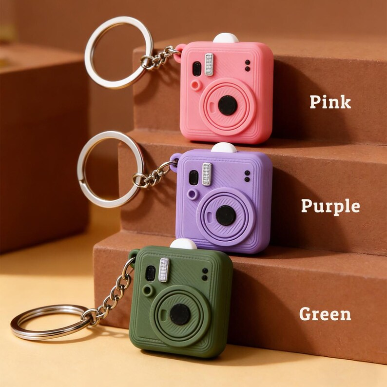 Custom Camera-shaped Photo Keychains,personalized Mini Camera Key Rings ...