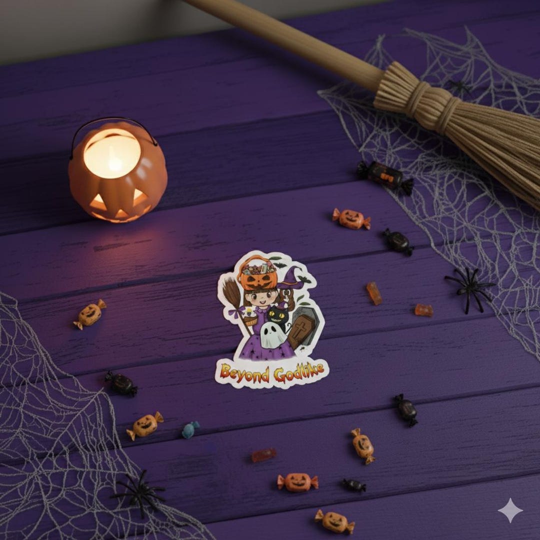 Trick or Treat Cute Halloween Vinyl Sticker: Halloween Collection 2025 ...