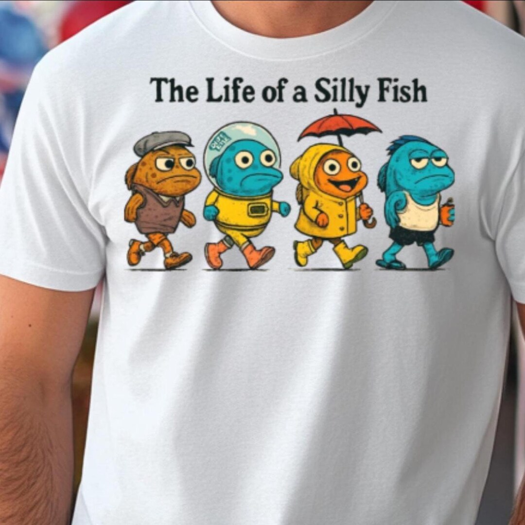 The Life of a Silly Fish ,trendy Meme Design, Fish Lover - Etsy