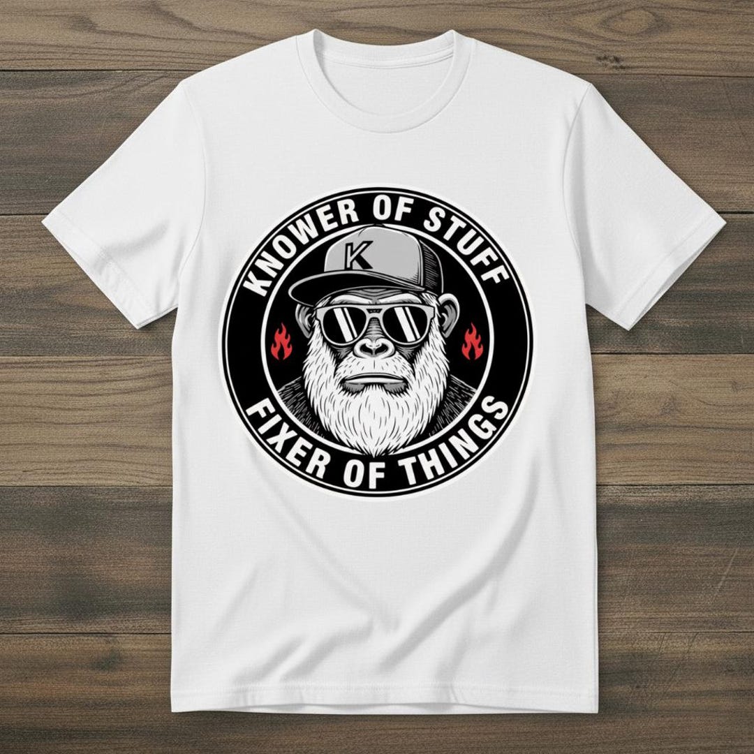 Knower of Stuff Fixer of Things PNG, Mechanic Gorilla Sublimation, Dad ...