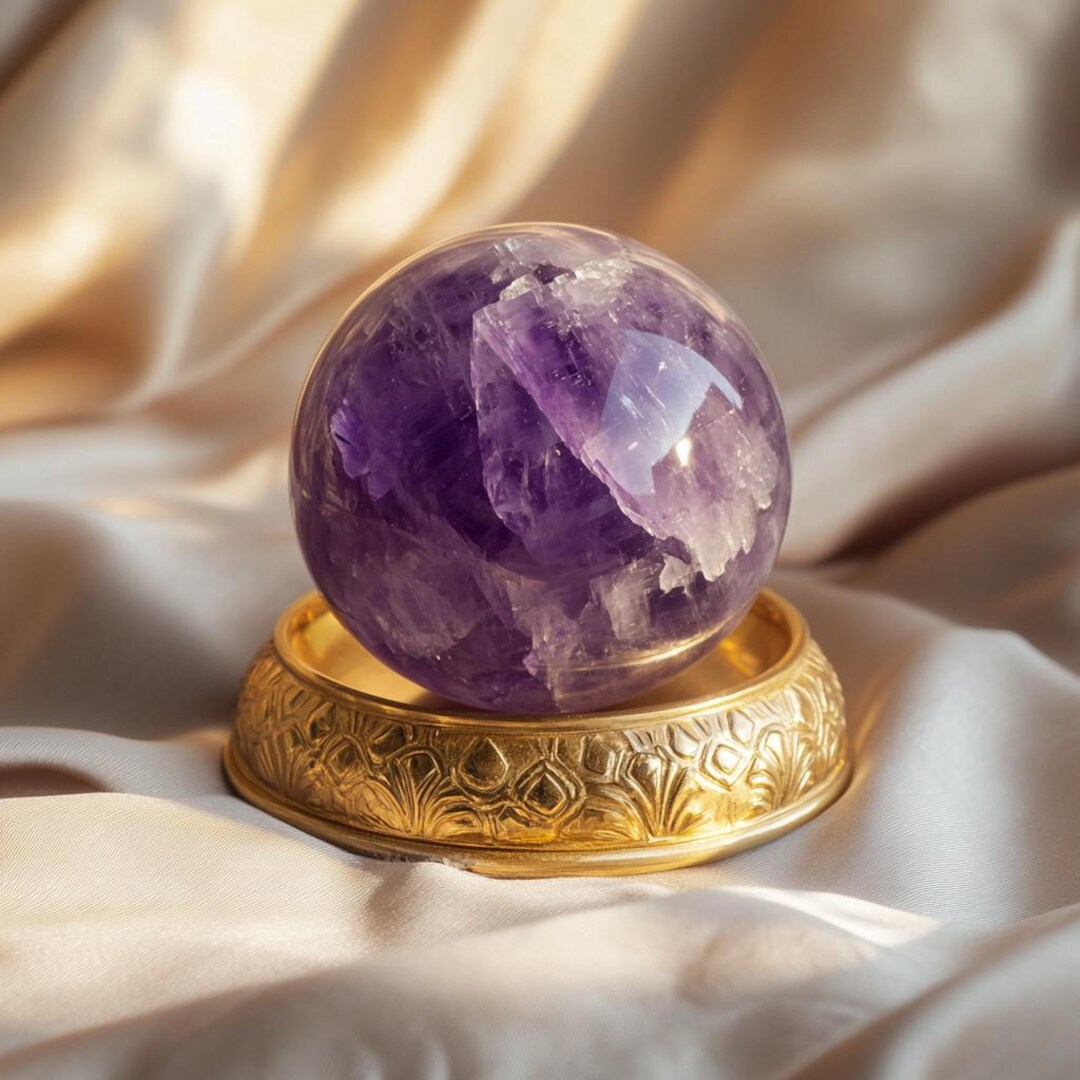 Mystic Amethyst Energy Sphere – 30mm/40mm Purple Crystal Ball for ...