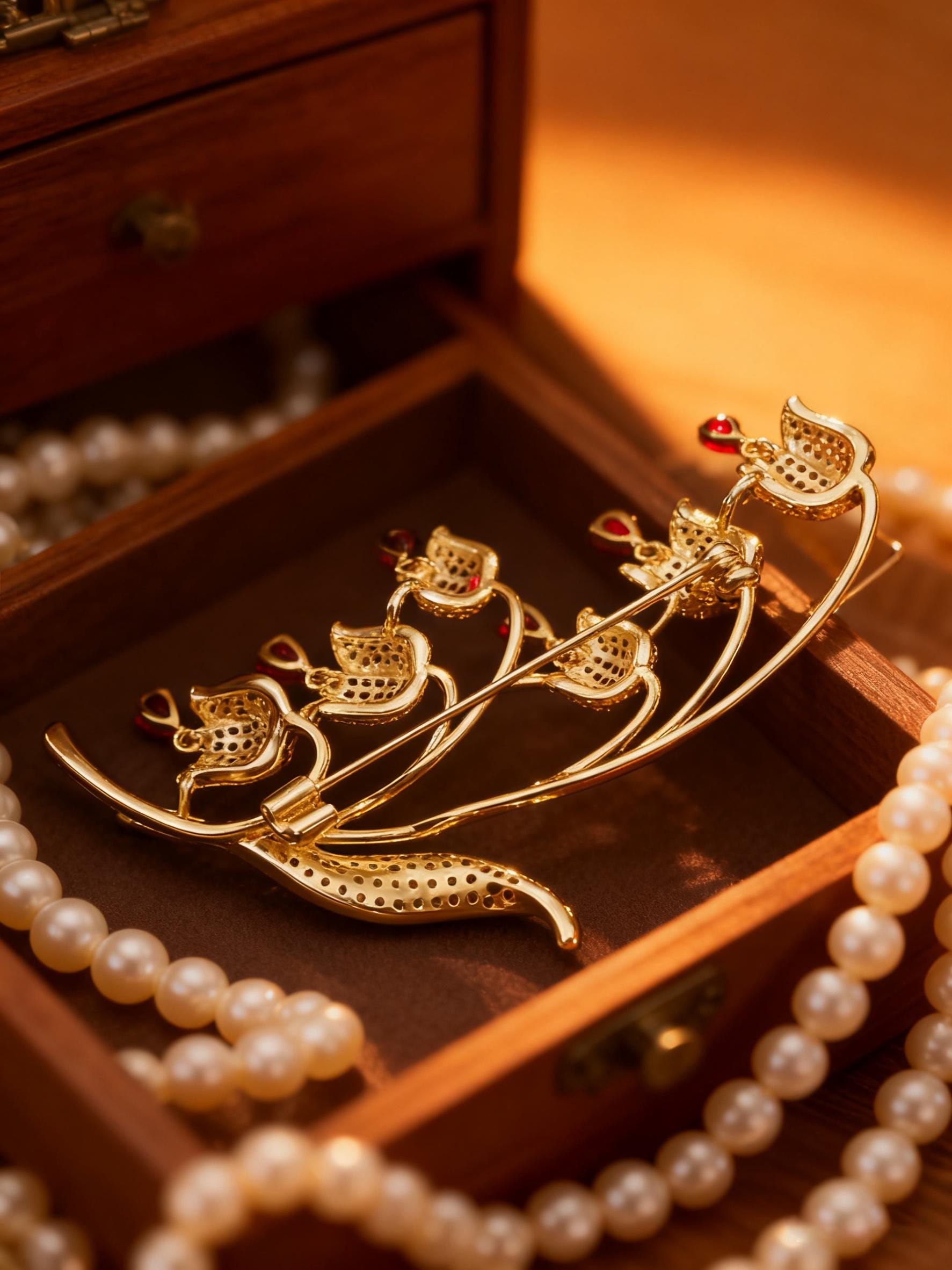 New Lily of the Valley Brooch – Elegant Pin for Coats & Blazers ...