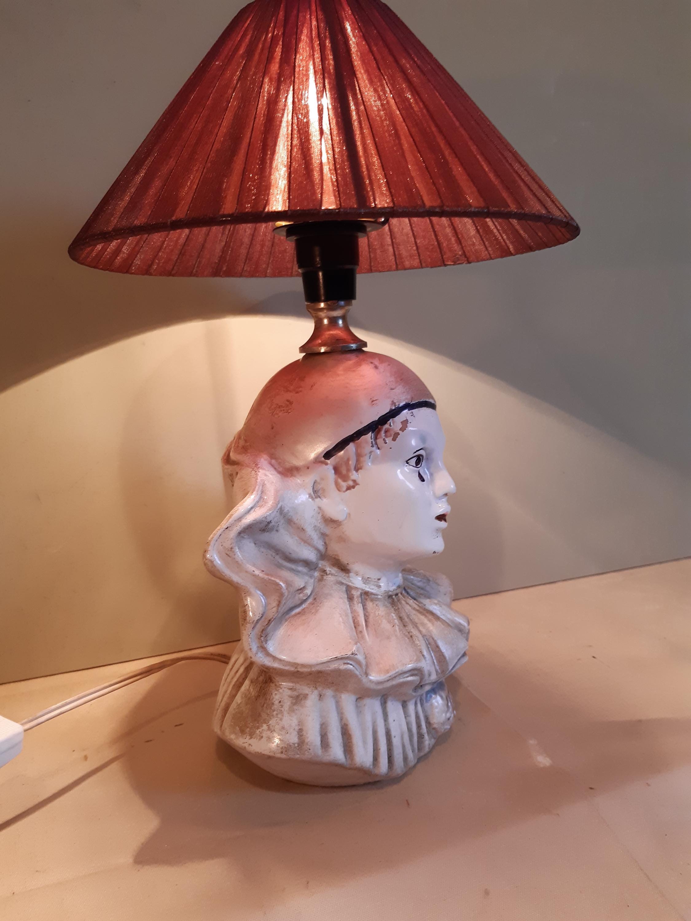 Pierrot Clown Table Lamp - Etsy