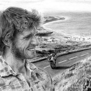 GUY MARTIN 2 b&w Signed Limited Edition Art Print. - Etsy