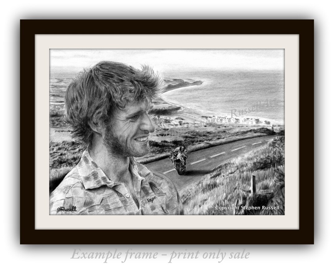 GUY MARTIN 2 b&w Signed Limited Edition Art Print. - Etsy