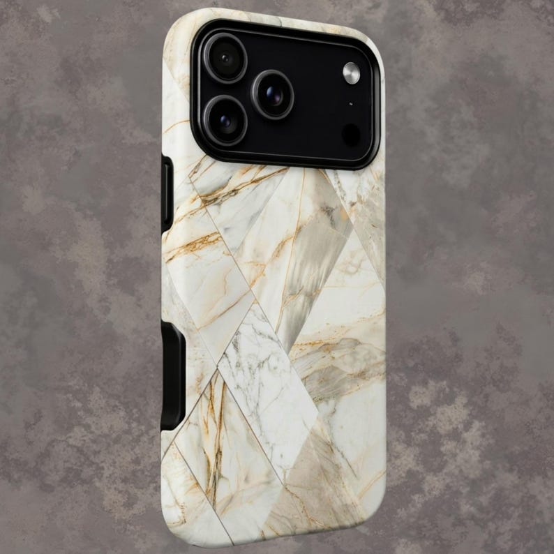 Neutral Stone Luxury Phone Case, Marble iPhone Case, Minimal Organic ...