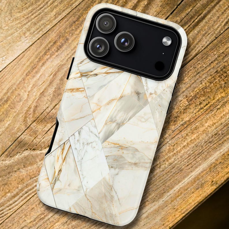 Neutral Stone Luxury Phone Case, Marble iPhone Case, Minimal Organic ...
