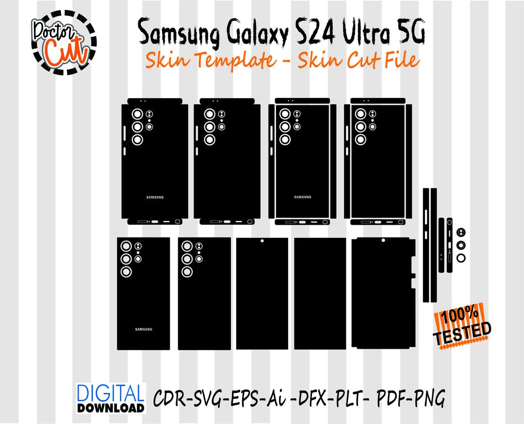 Samsung Galaxy S24 Ultra 5G Skin Template Vector Skin Layout Skin Die ...
