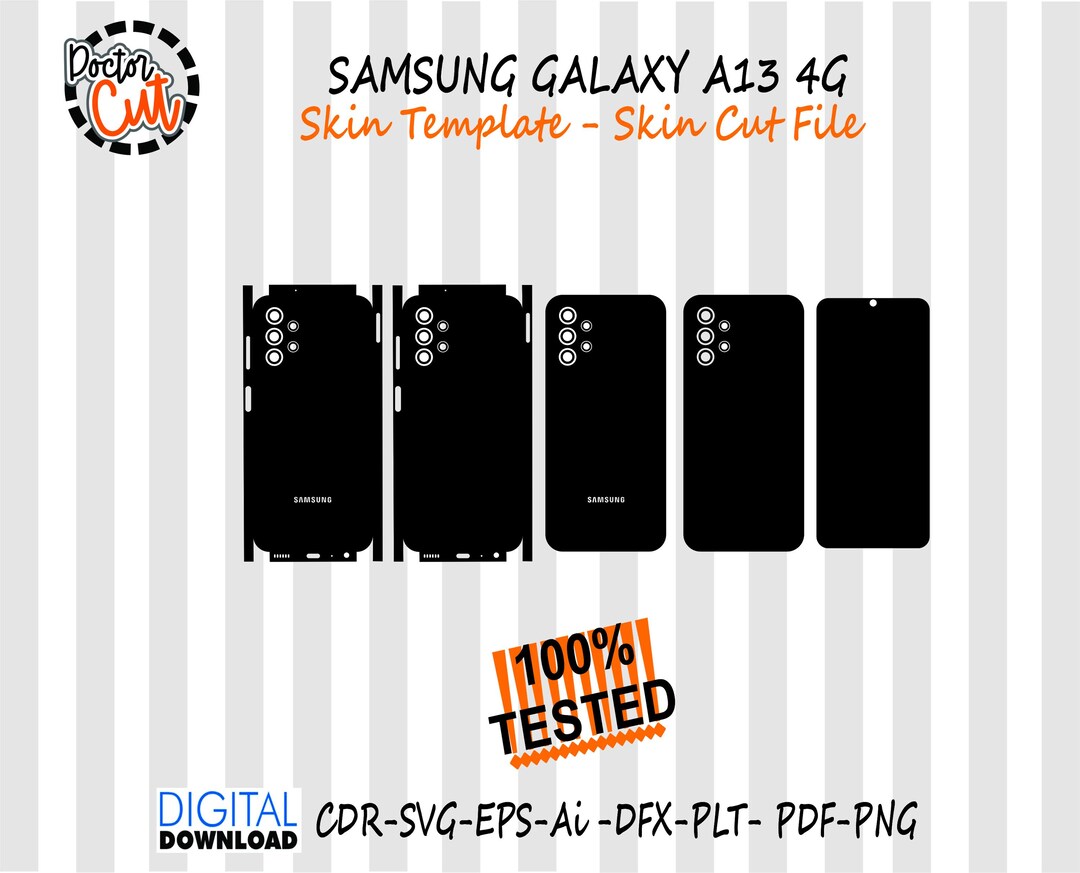 Samsung Galaxy A13 4G Skin Vector Template File Skin Die Cut Layout ...