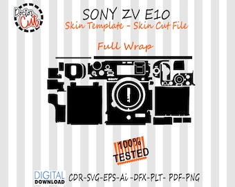 Sony ZV1 Mark II (2023) Skin Template Vector Skin Layout Skin Die Cuts ...