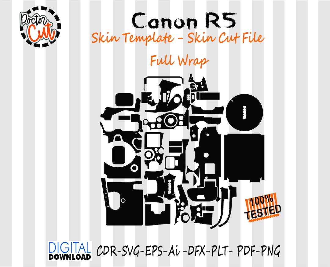 Canon R5 Skin Template Vector Skin Layout Skin Die Cuts File Svg Skin ...