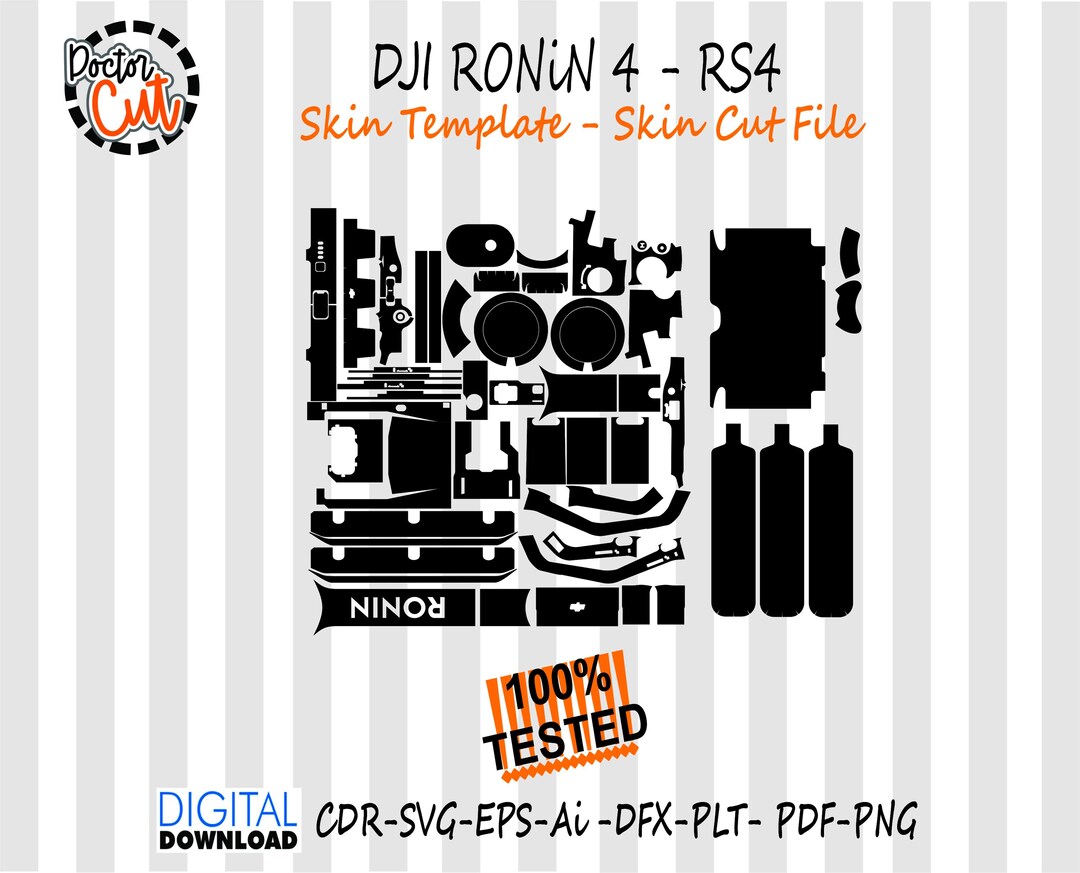 DJI Ronin 4 / Dji RS4 Skin Template Vector Skin Layout Skin Die Cuts ...