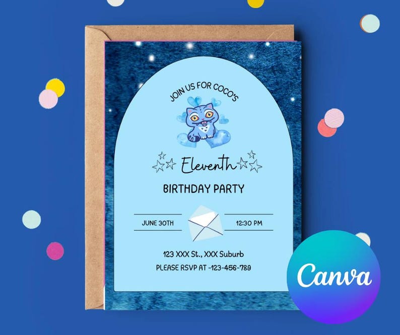 K-pop Demon Hunters Birthday Invitation, Derpy, Canva Editable, Digital ...