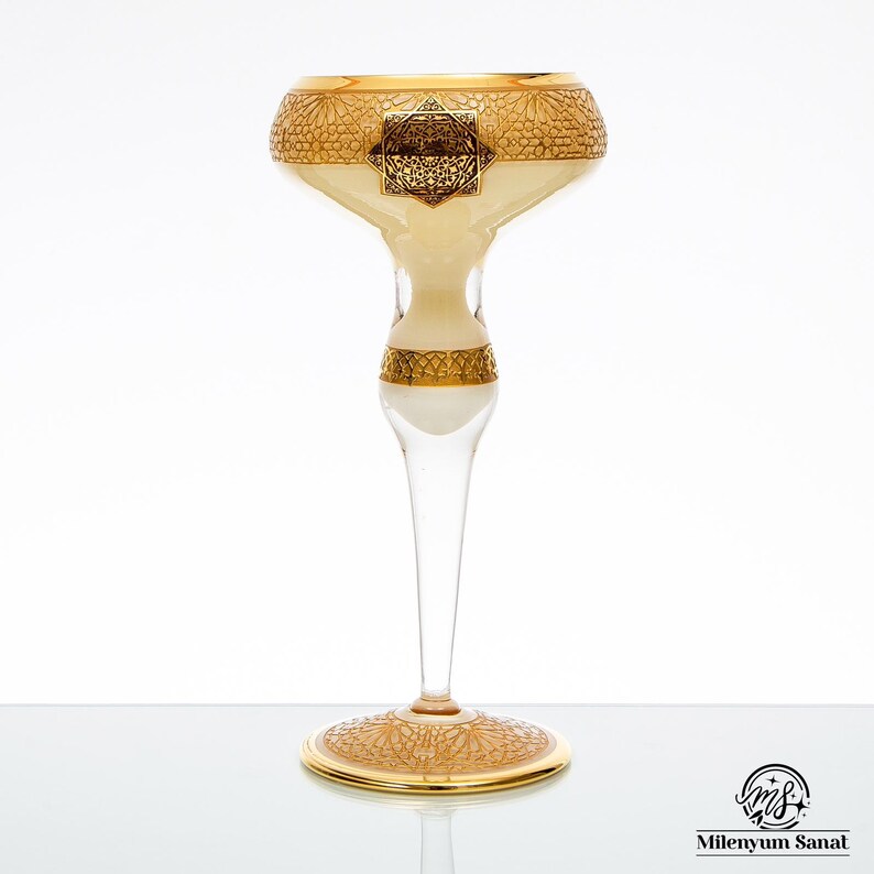 24K Gold-plated Crystal Decor Set: Handmade Ottoman Style Glass ...