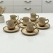 6-piece Porcelain Gold-gilded Coffee Cup Set - Elegant Design, Luxury ...
