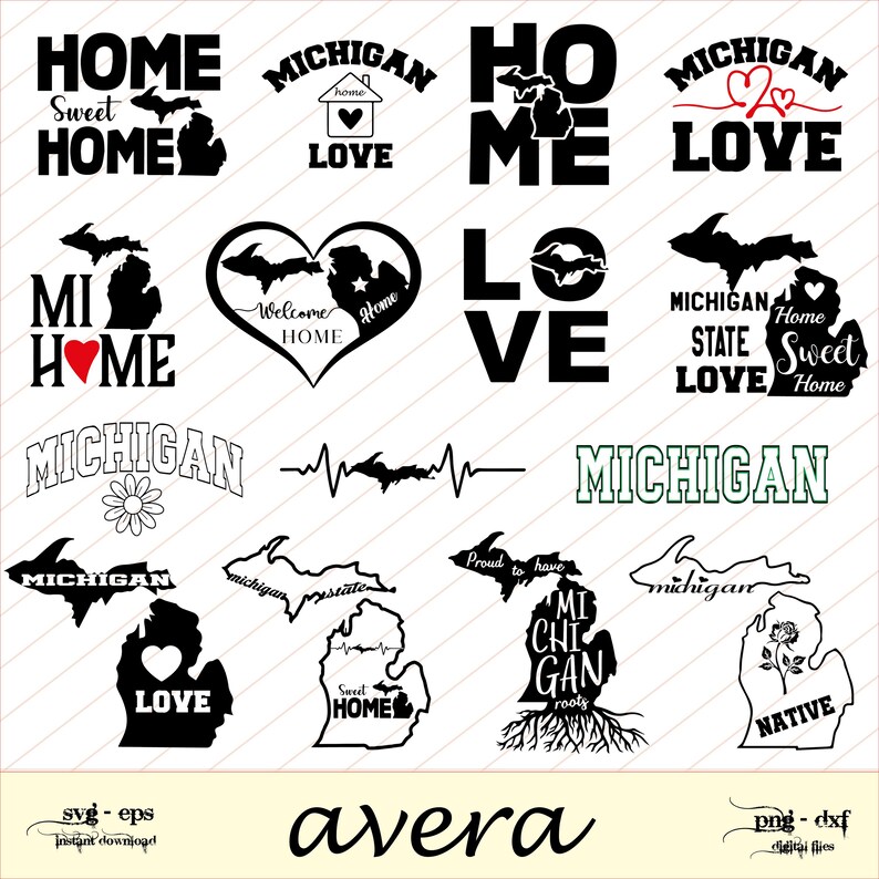 Michigan SVG / Cut File / Cricut / Clip Art / Commercial Use ...