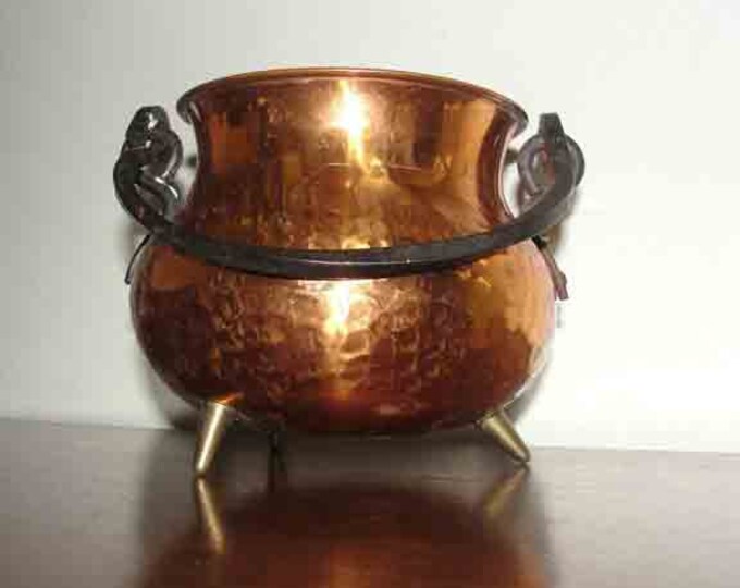 West Germany Small Hammered Copper Kettle Pot 1950s - Etsy