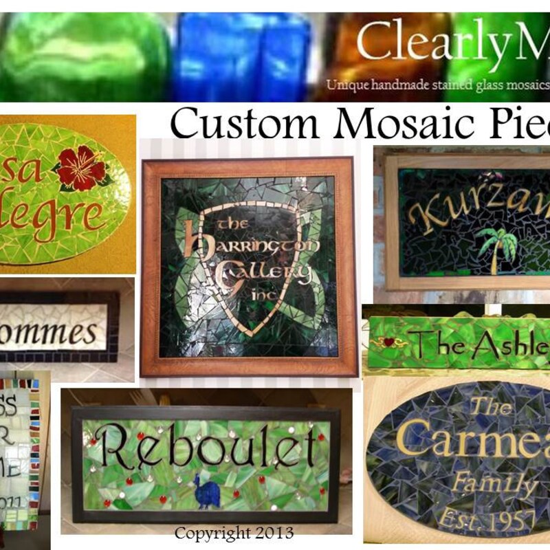 Custom Mosaic Sign - Etsy