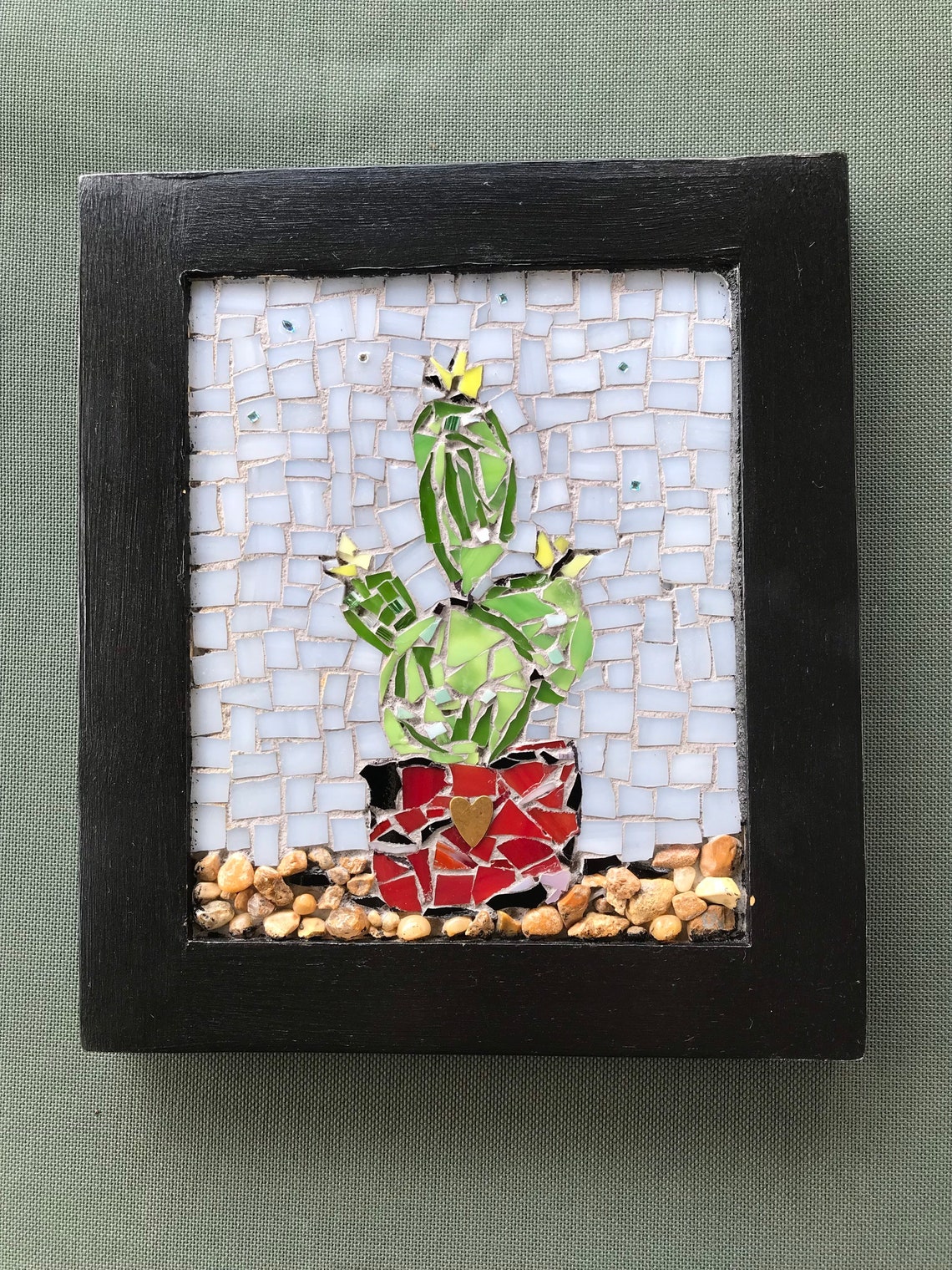 Mosaic Plant Art Mosaic Cactus Succulent Stained Glass - Etsy