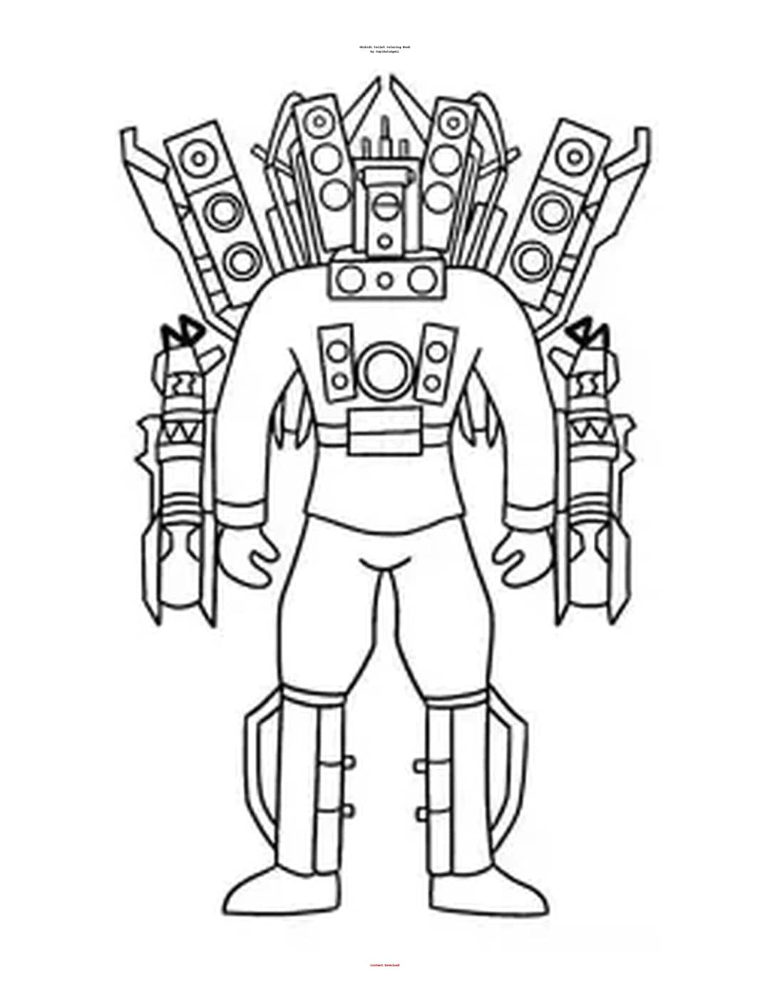 Skibidi Toilet Coloring Book: Funny Meme Activity Pages (PDF Download ...