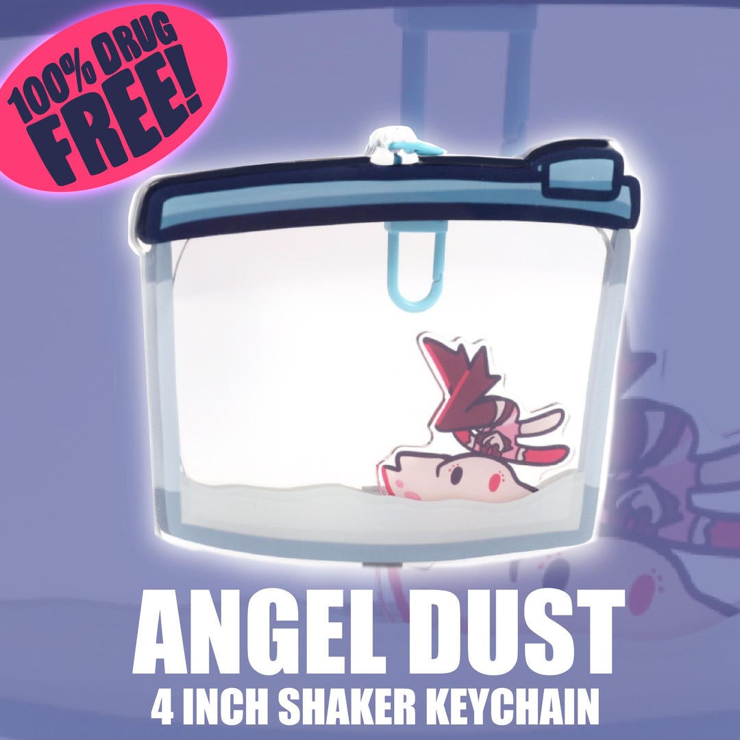 Hazbin Hotel Angel Dust Coke Acrylic Shaker Keychain 4 Inches - Etsy