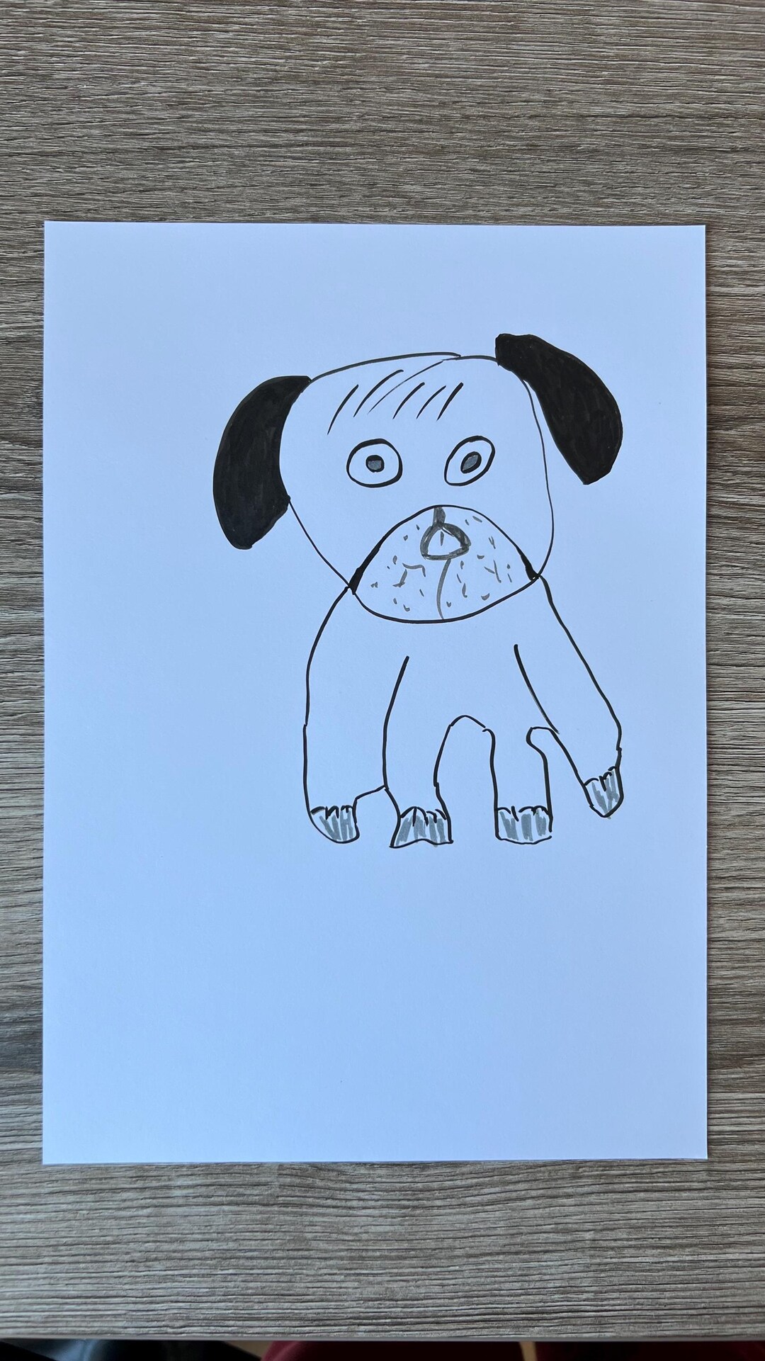 Original Ink Drawing Pug - Etsy