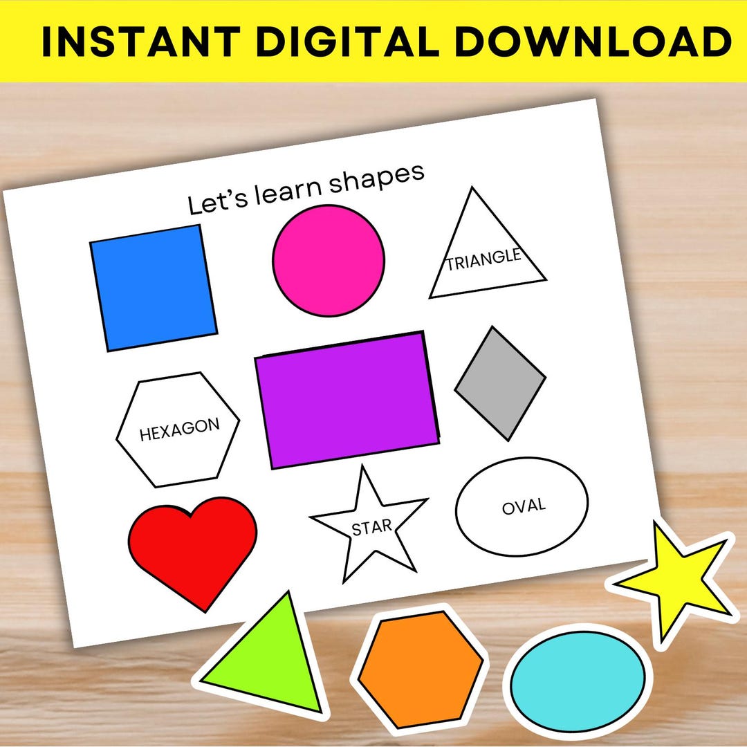 Geometric Shape Matching, Toddler Printable Busy Book, Preschool ...