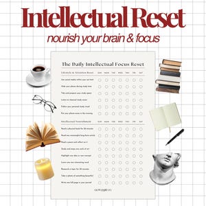 Intellectual Focus Reset Checklist • Mindful Daily Ritual Page PDF - Etsy