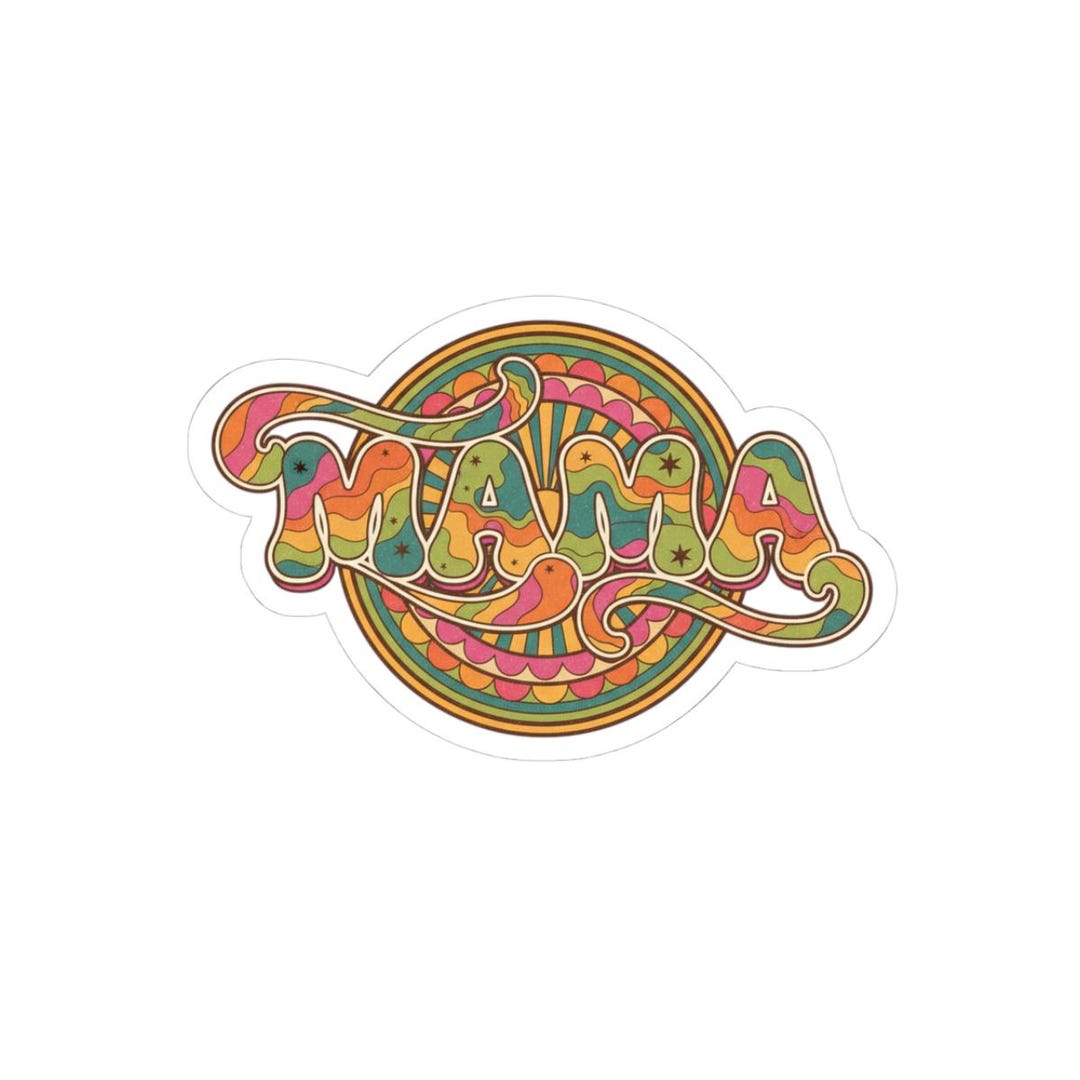 Retro MAMA Sticker | Retro Script Mama Vinyl Sticker - Etsy