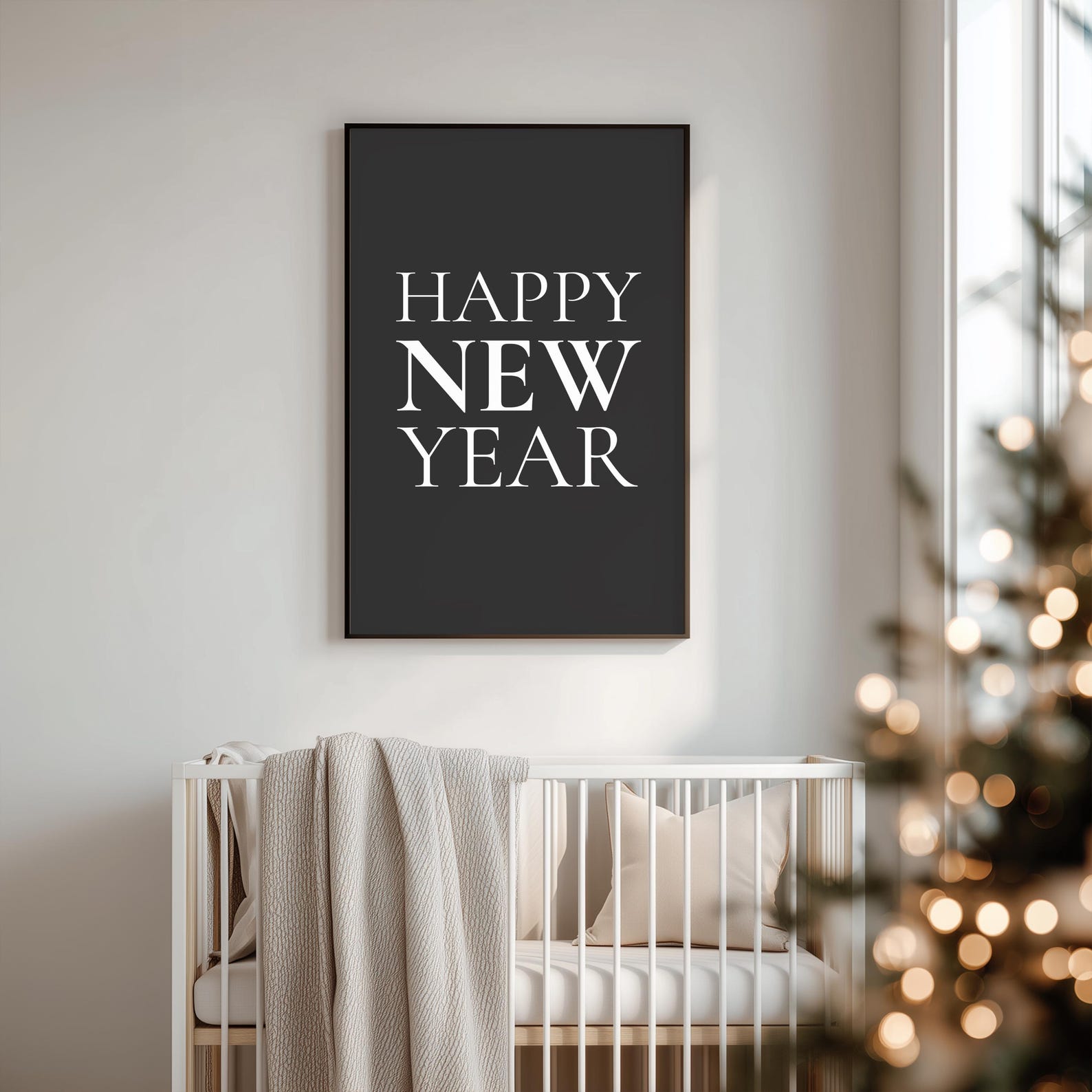 New Year Printable Wall Art Set of 3, Modern 2026 Poster Bundle, New ...