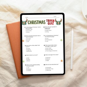 Christmas Trivia Game Printable Holiday Party Quiz for Kids Adults ...