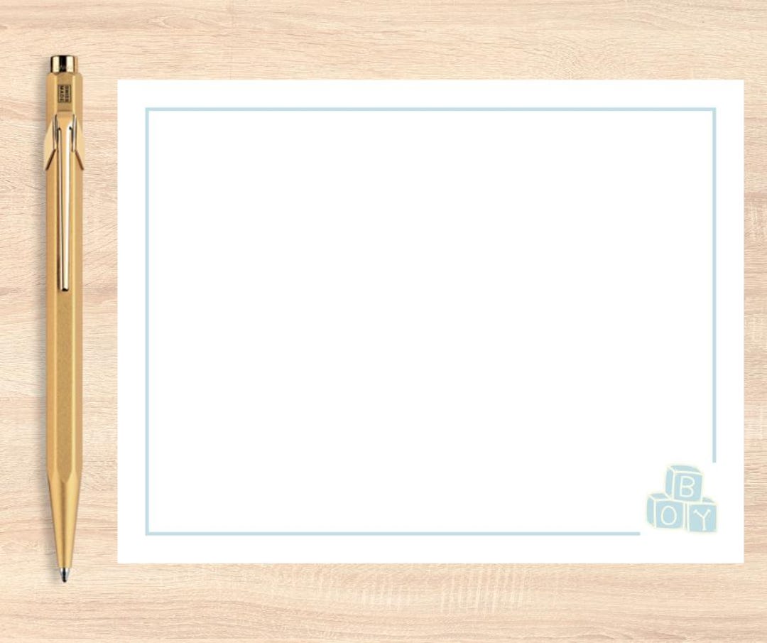 Baby Boy Notecards, Baby Shower Stationery Gift - Etsy