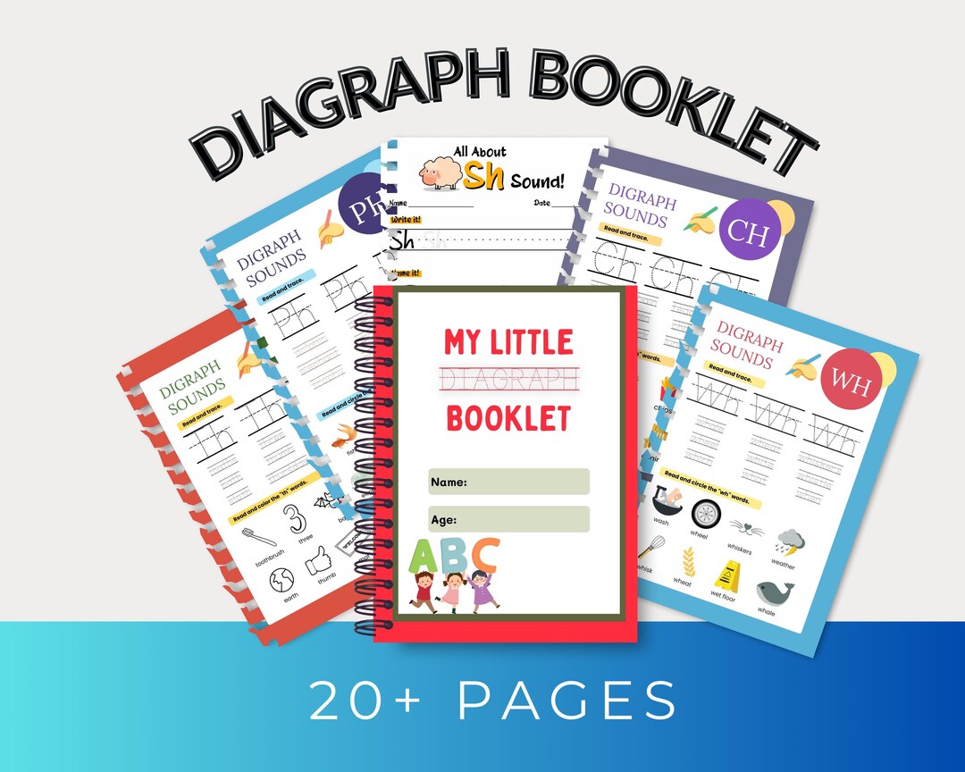 Phonics Digraph Workbook – Early Reader Activity Sheets (PDF Download ...