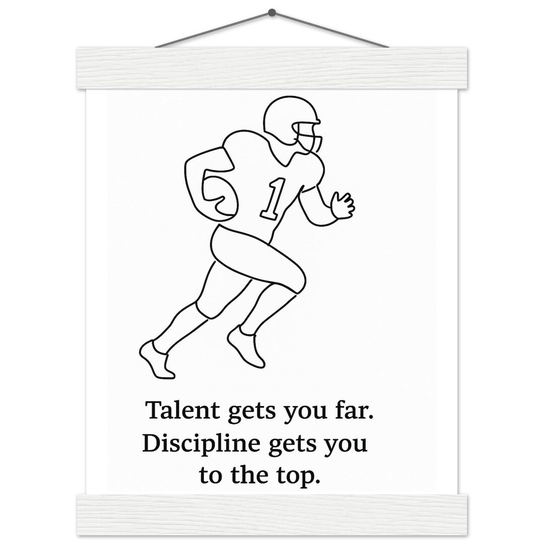Minimalist NFL Player Poster With Hanger - Elegant Line Art ...