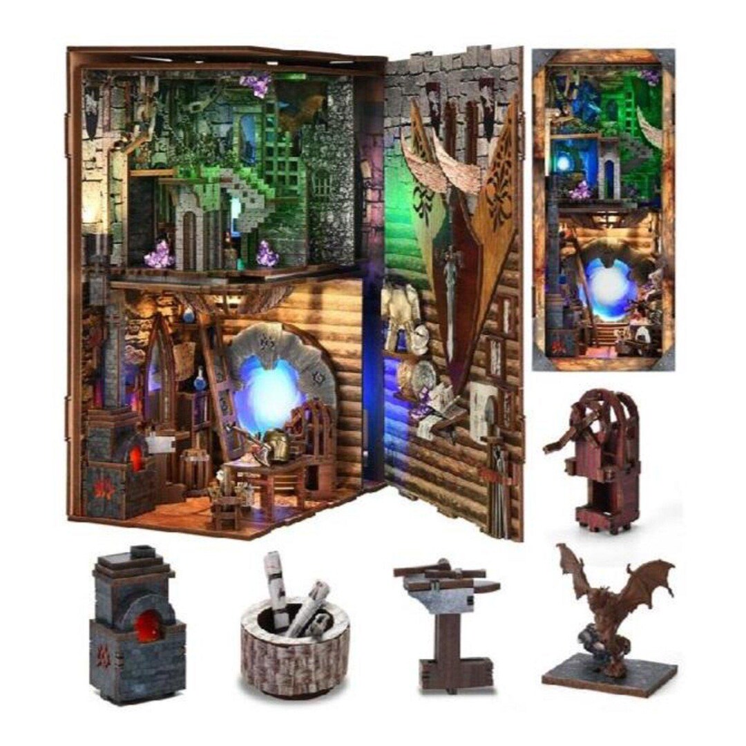 Arcane Eye DIY Book Nook Kit: Blade and Magic Bookshelf Insert - Etsy