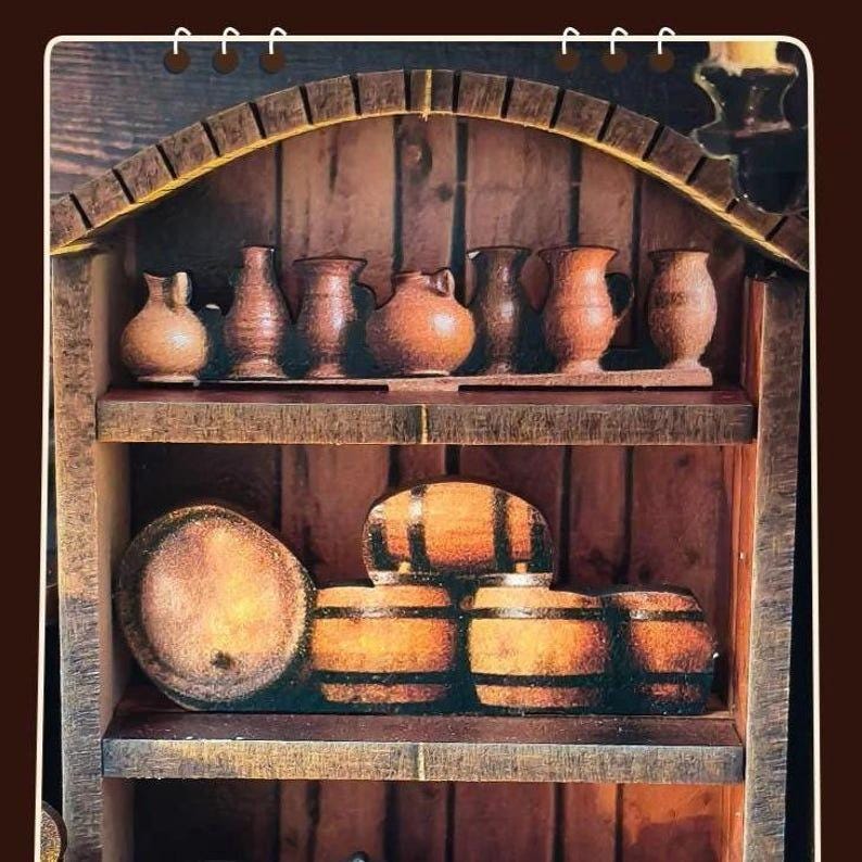 DIY Book Nook Kit: Medieval Tavern Miniature Bookshelf Insert - Etsy