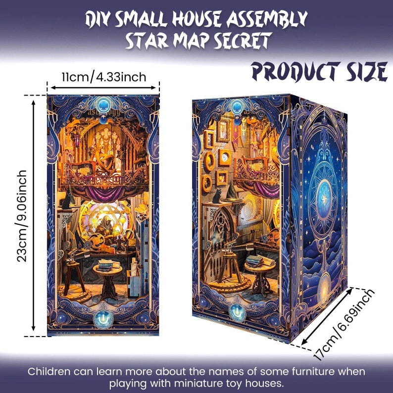 DIY Star Map Secret Book Nook Kit: Astrology Bookshelf Insert - Etsy