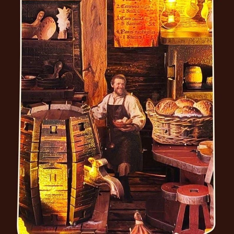 DIY Book Nook Kit: Medieval Tavern Miniature Bookshelf Insert - Etsy