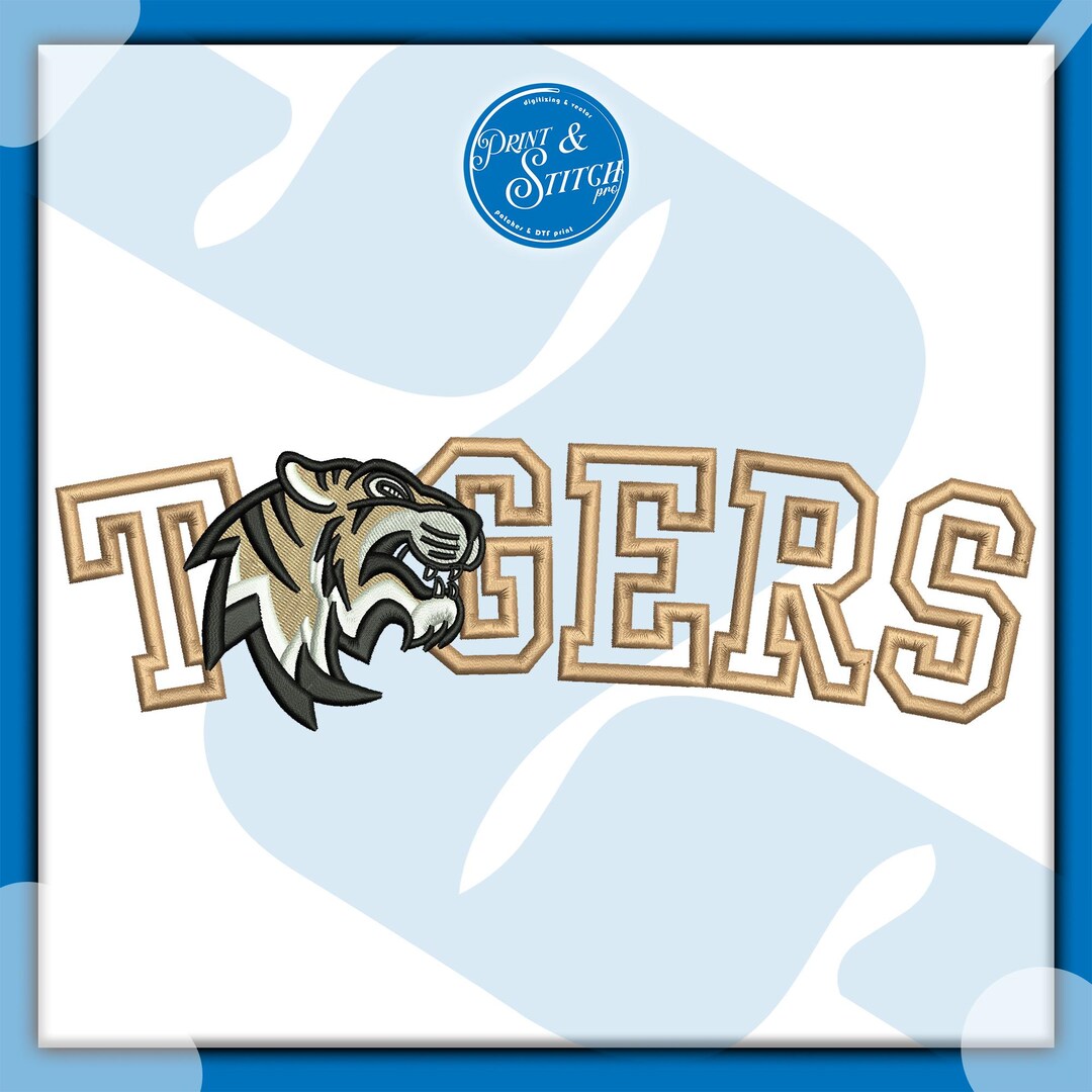 Wild Tigers Embroidery Design | Mascot Logo Machine Embroidery File ...