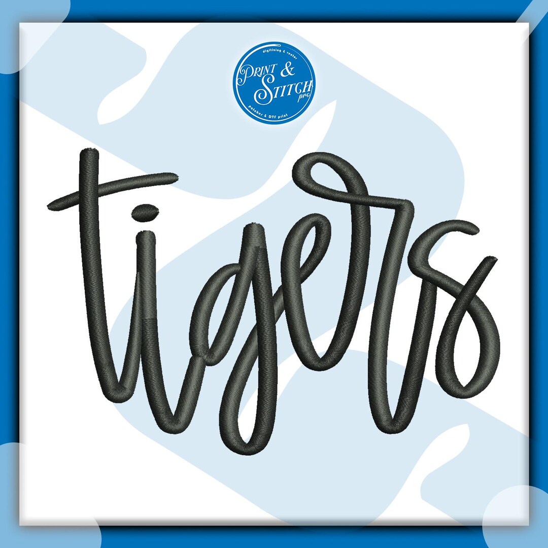 Tigers 3D Puff Machine Embroidery Design | Instant Download - Etsy