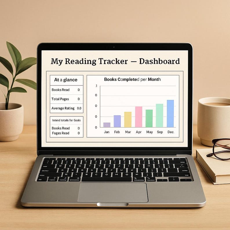 Reading Tracker Excel Template: Auto Charts, Book Log (digital Download) - Etsy