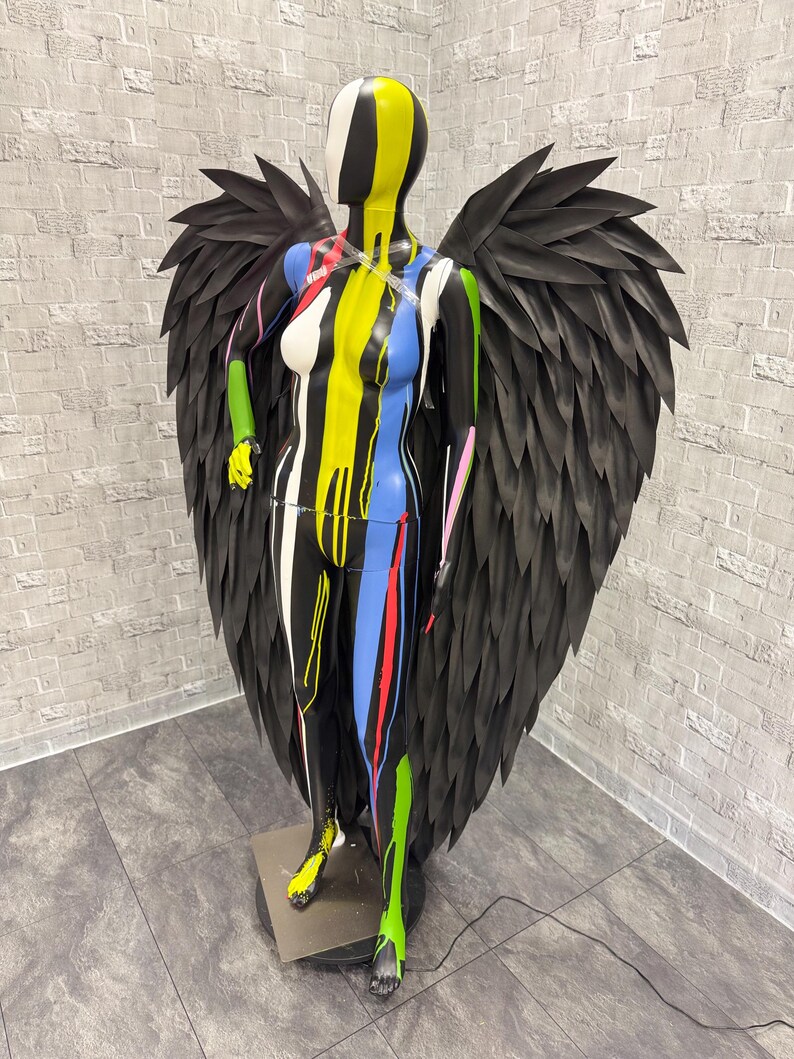 Handmade Black Foam Feather Wings, Cosplay Costume Prop - Etsy