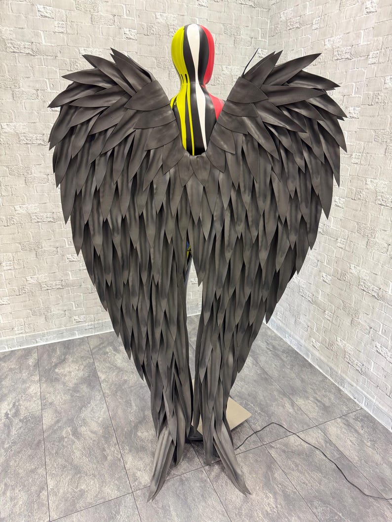 Handmade Black Foam Feather Wings, Cosplay Costume Prop - Etsy