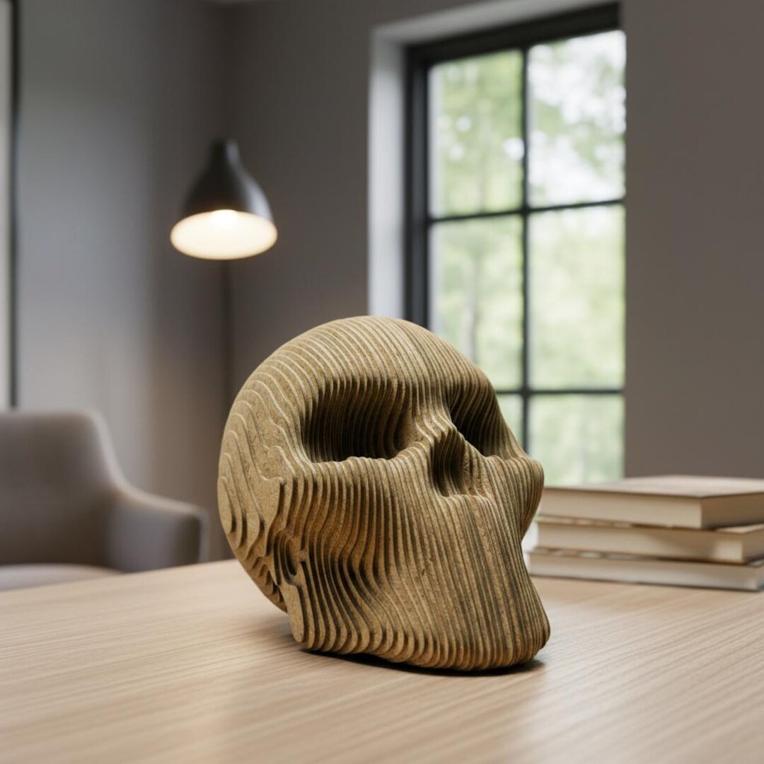 Lasercut Skull 55 Layered 3D Vector Model With Assembly Guide (digital ...
